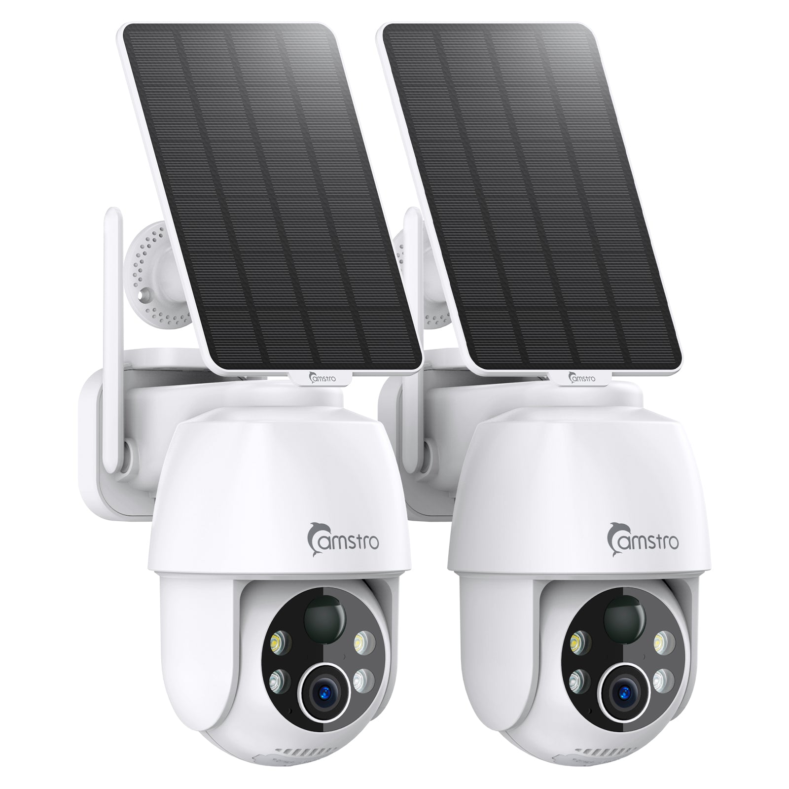 2 PCS, 2K 3MP Outdoor Solar Powered Battery Wireless Security IP Camer